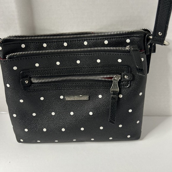 Dana Buchman | Bags | Dana Buchman Polka Dot Pebbled Crossbody Bag Zip ...